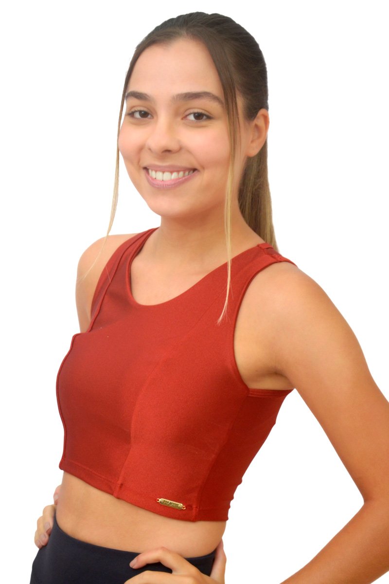 Cropped Lycra Fit Storm Top Model