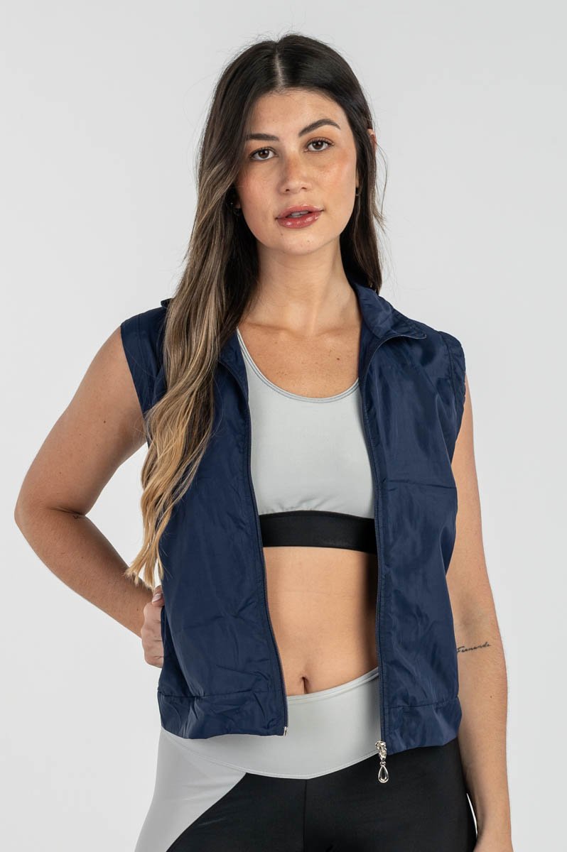 Colete Corta Vento Dynamo Azul Escuro Top Model