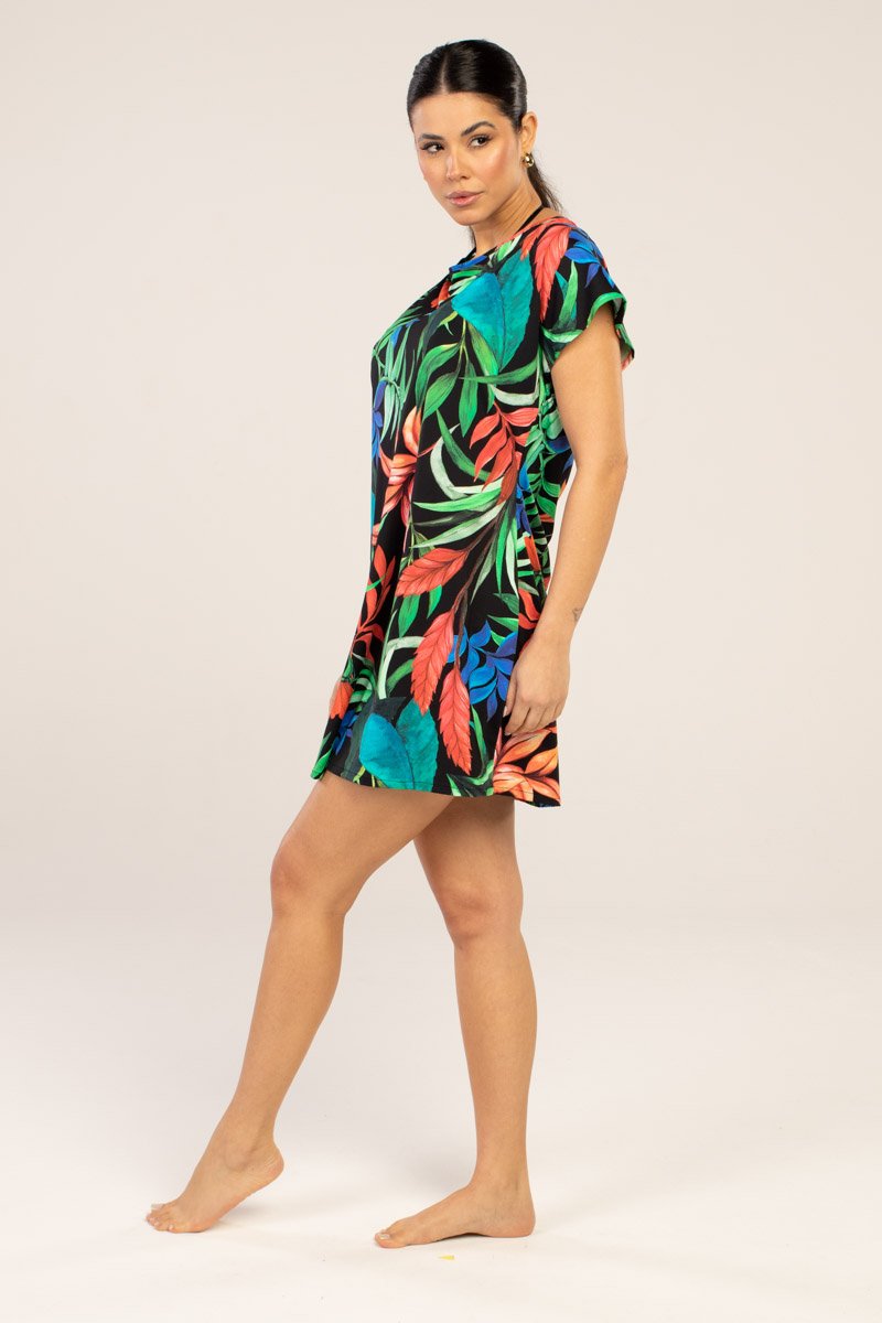 Saída de Praia Túnica Decote Costas Uv Luau